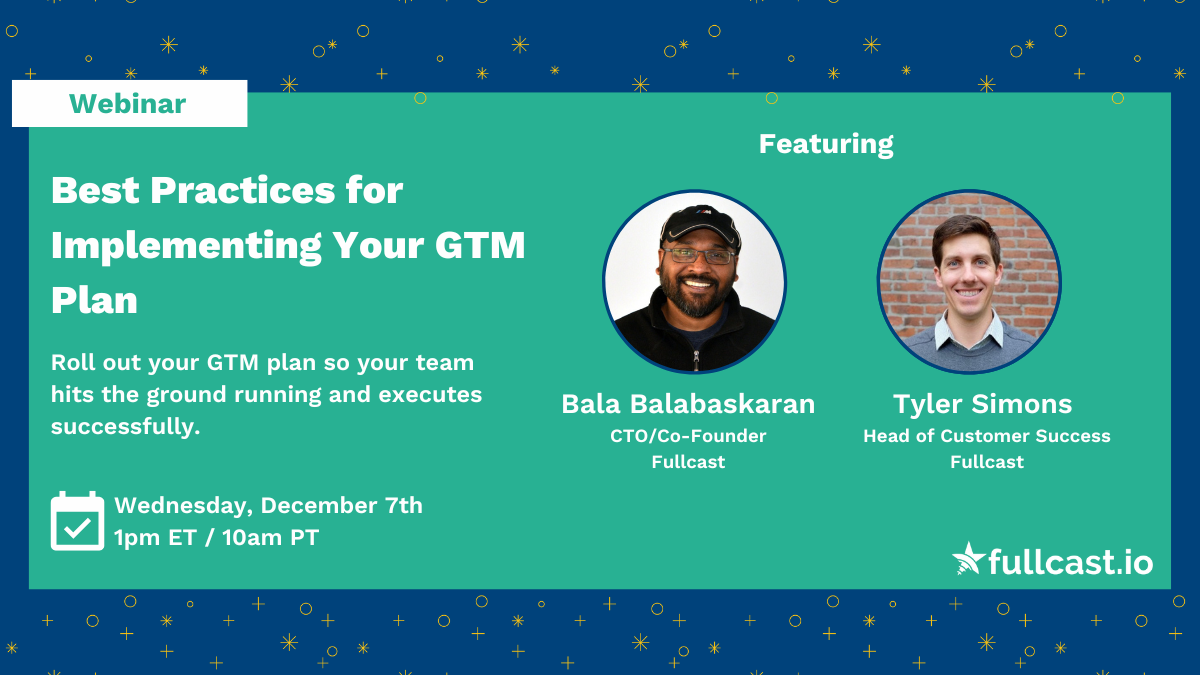 Webinar - Best Practices for Implementing Your GTM Plan
